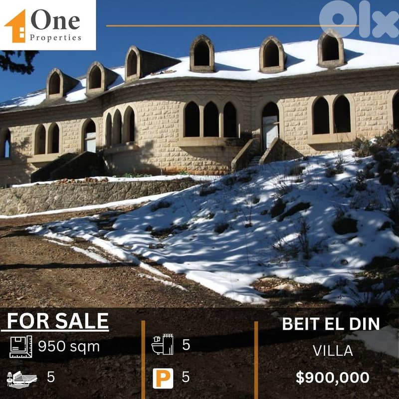 VILLA FOR SALE IN BEIT EL DIN - Apartments & Villas For Sale - 116247970