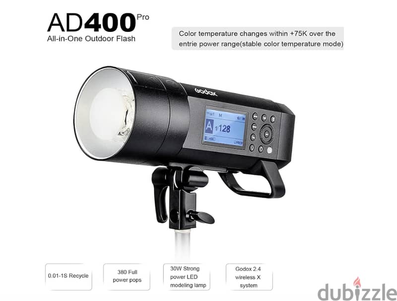 Godox AD400Pro 400W 2.4G TTL HSS Portable Outdoor Flash Light - Cameras ...