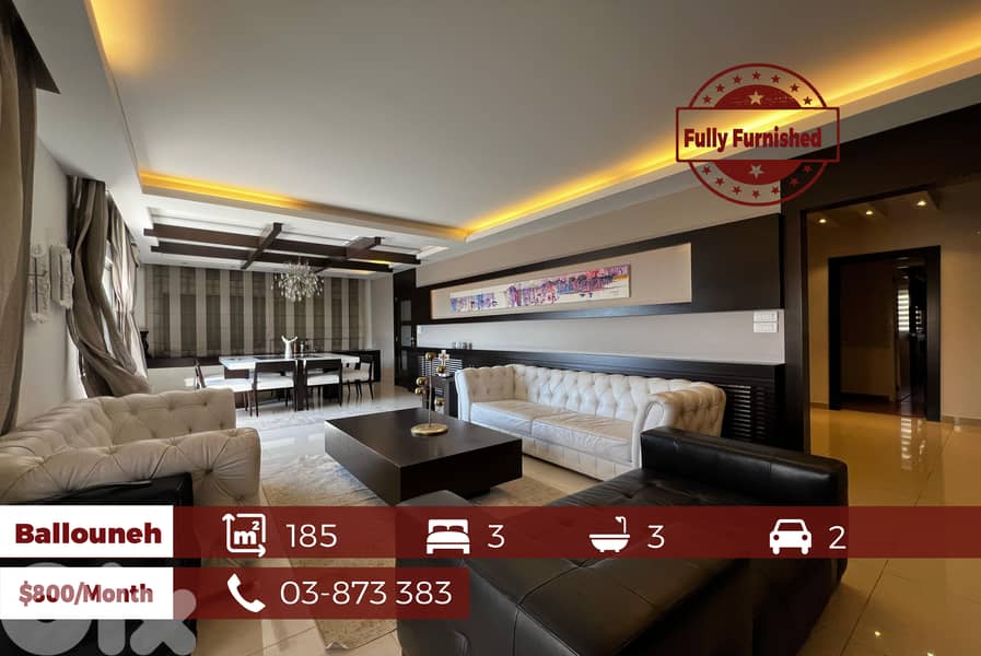 Ballouneh 185m2 | Furnished Apartment | Decorated | Mountain View | KS ...