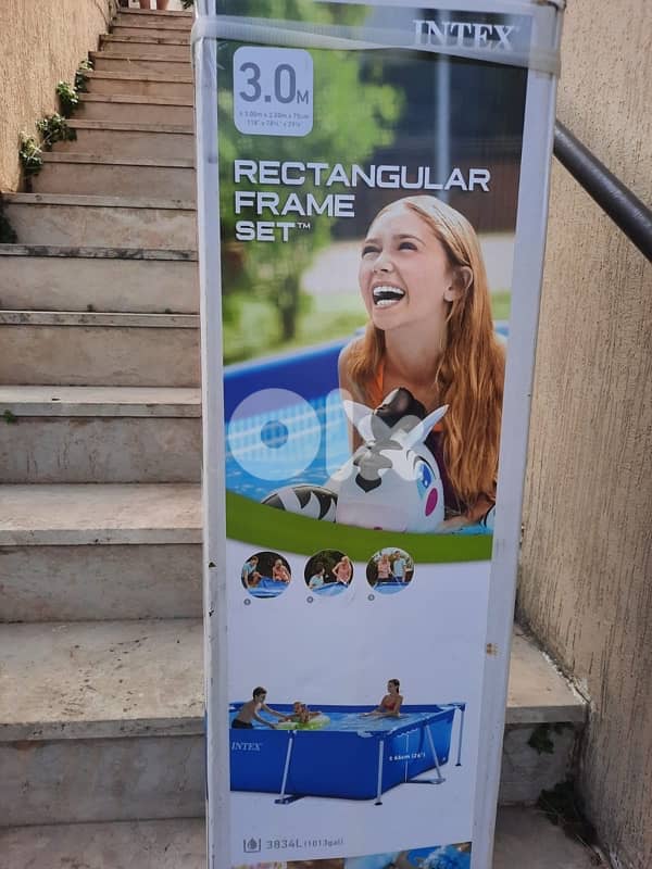 Intex Rectangular Frame Pool Set – 3m x 2m – 3834L - Water Sports ...