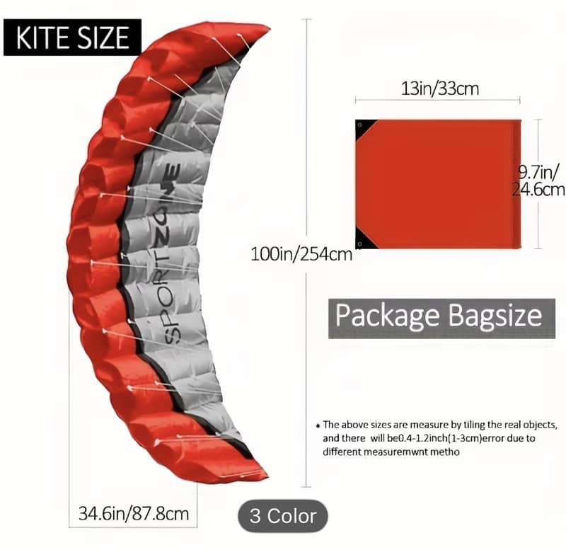 Sport Zone Dual Line Power Stunt Kite Parafoil Parachute 2.5m - معدات ...