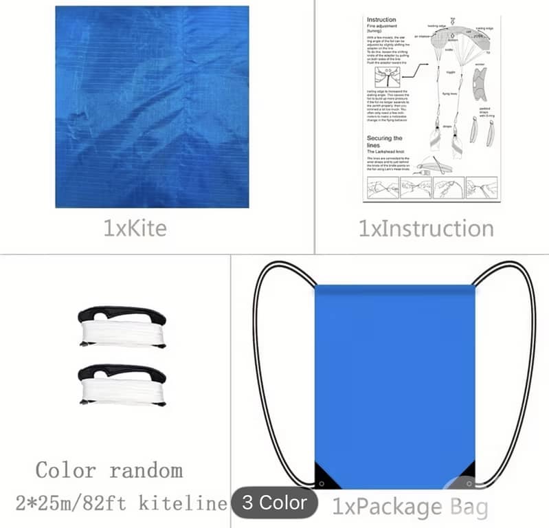 Sport Zone Dual Line Power Stunt Kite Parafoil Parachute 2.5m - معدات ...