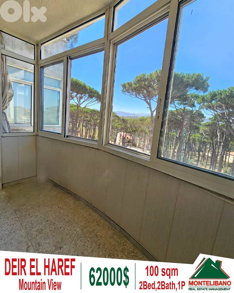 100 sqm Apartment For Sale in Deir El Harf (دير الحرف) + Mountain View ...