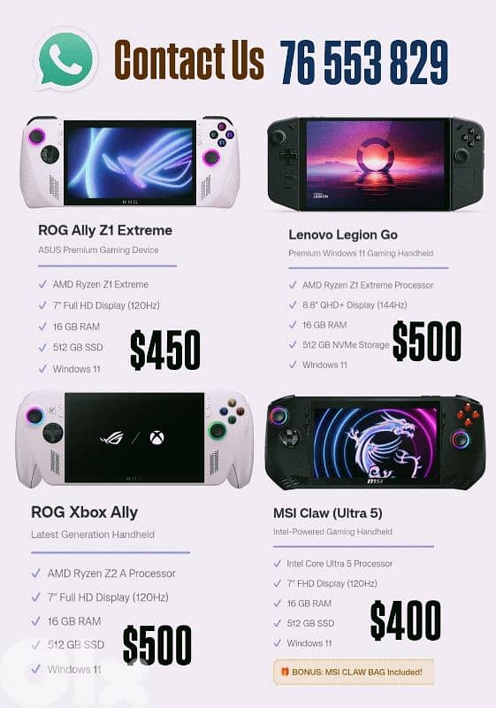 asus rog ally / xbox ally / legion go / msi claw - Gaming Consoles ...