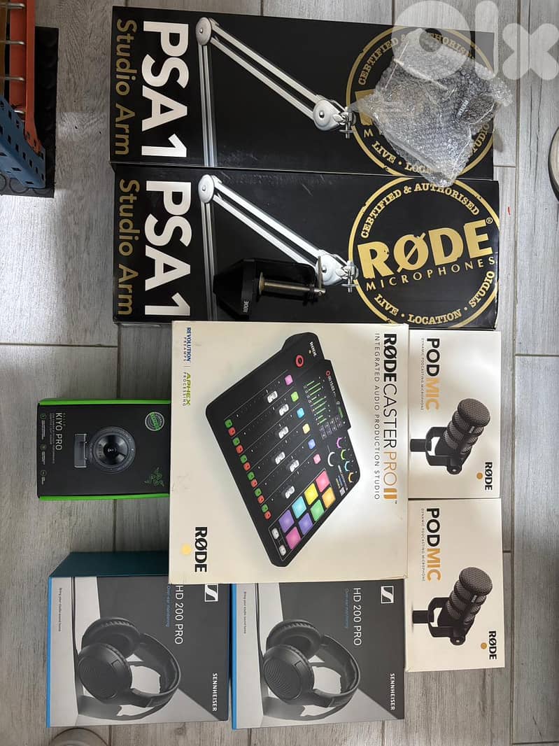 Full Podcast Setup - Up to 4 mics - Rode RodeCaster Podmic - Musical ...